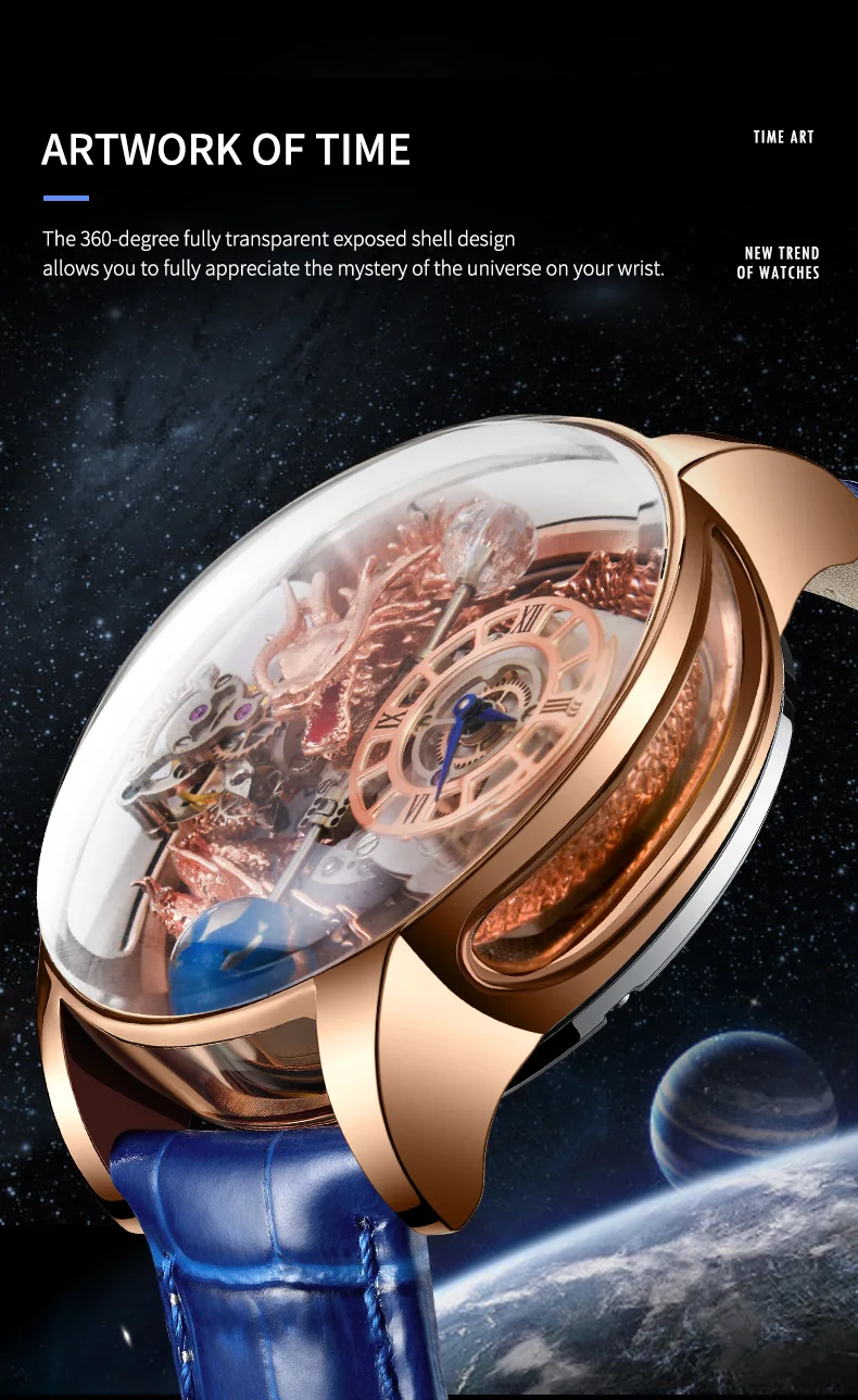 Pindu 6539 Men's Quartz Watch - Astronomia Celestial Series, Waterproof ...