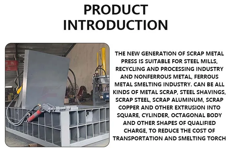 Ferrous Scrap Iron Compressing Machine Baler Aluming Scrap Compactor Of ...