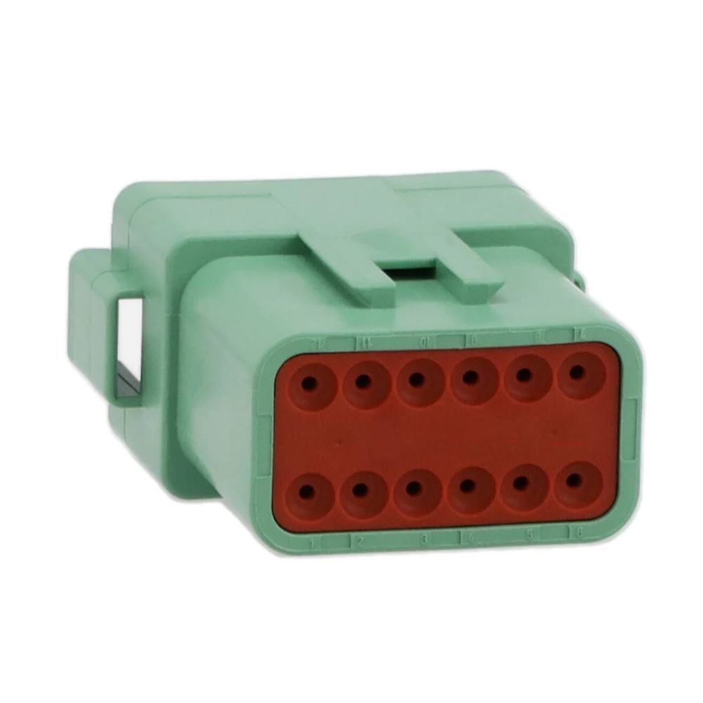 Dt 12 Pin Green Male Deutsch Waterproof Electrical Wire Automotive ...