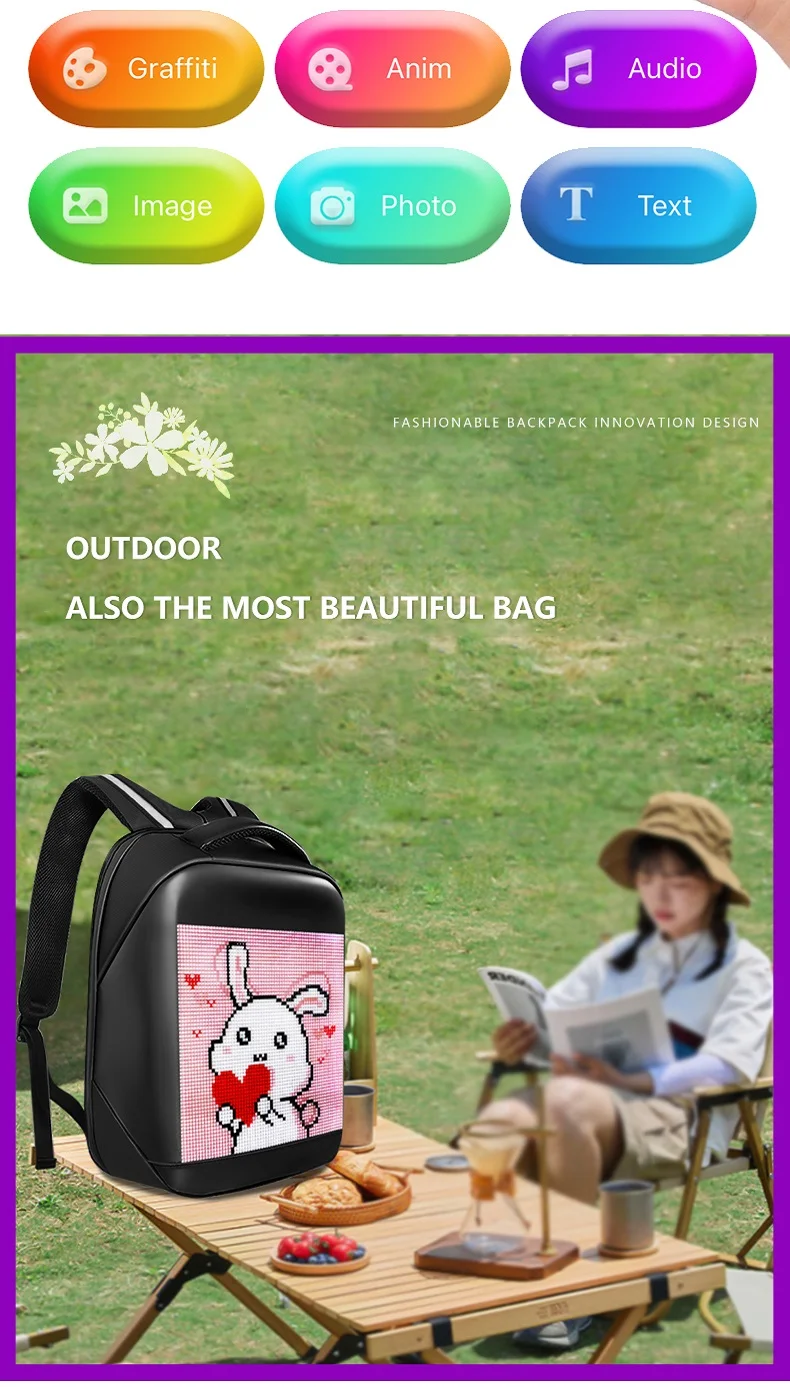 Colorful Promotion LED Backpack - Dynamic LED Screen Display