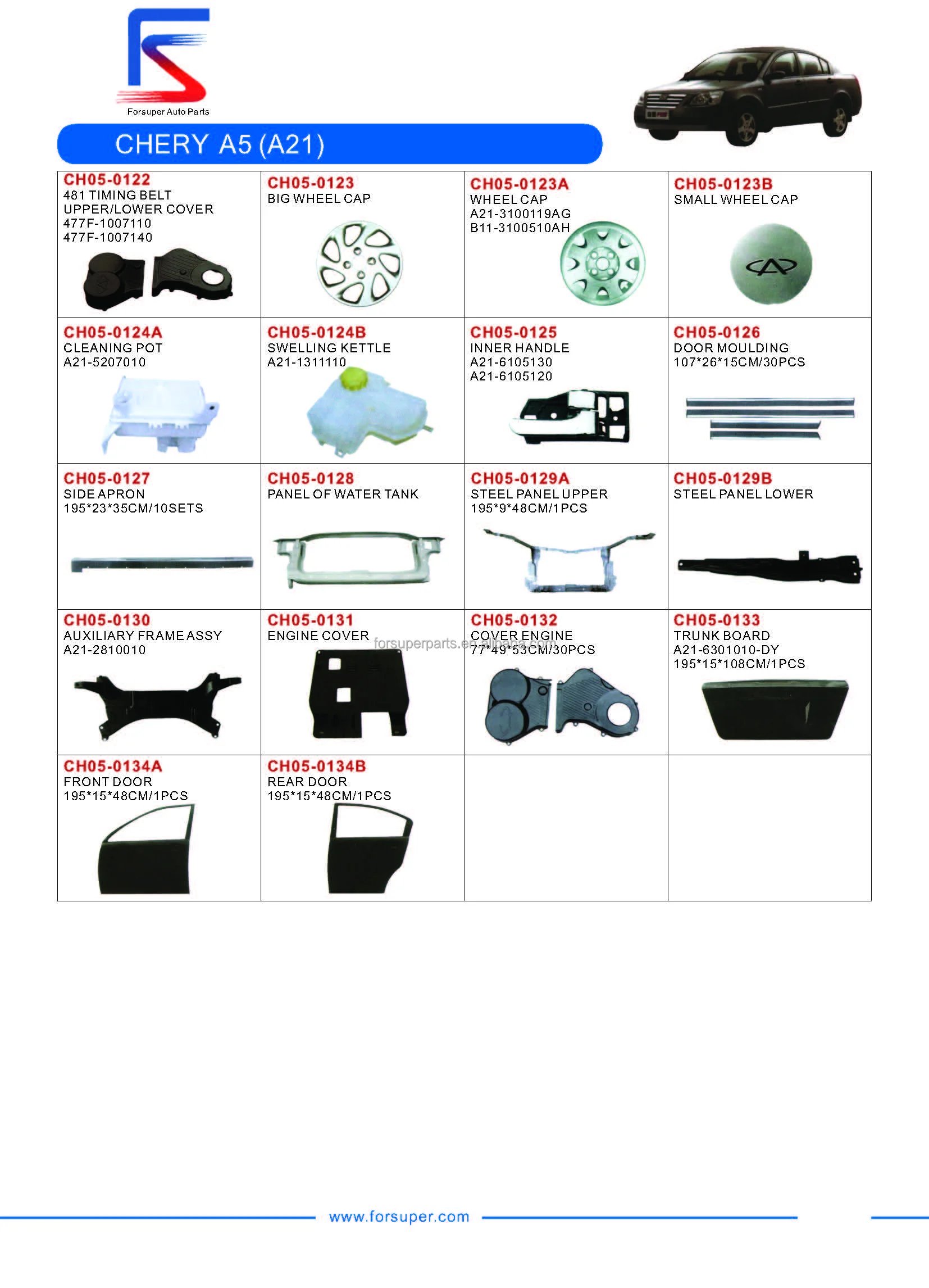 Front Bumper for CHERY A5 A21 - High-Quality Auto Parts