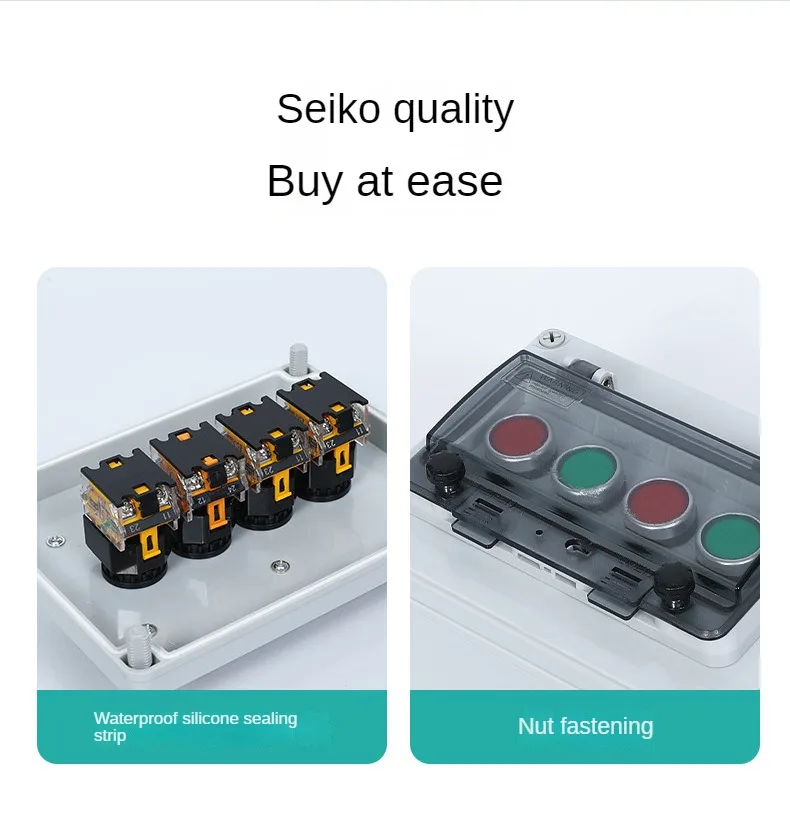 Outdoor Waterproof Plastic Control Box Emergency Stop Self Reset Start ...