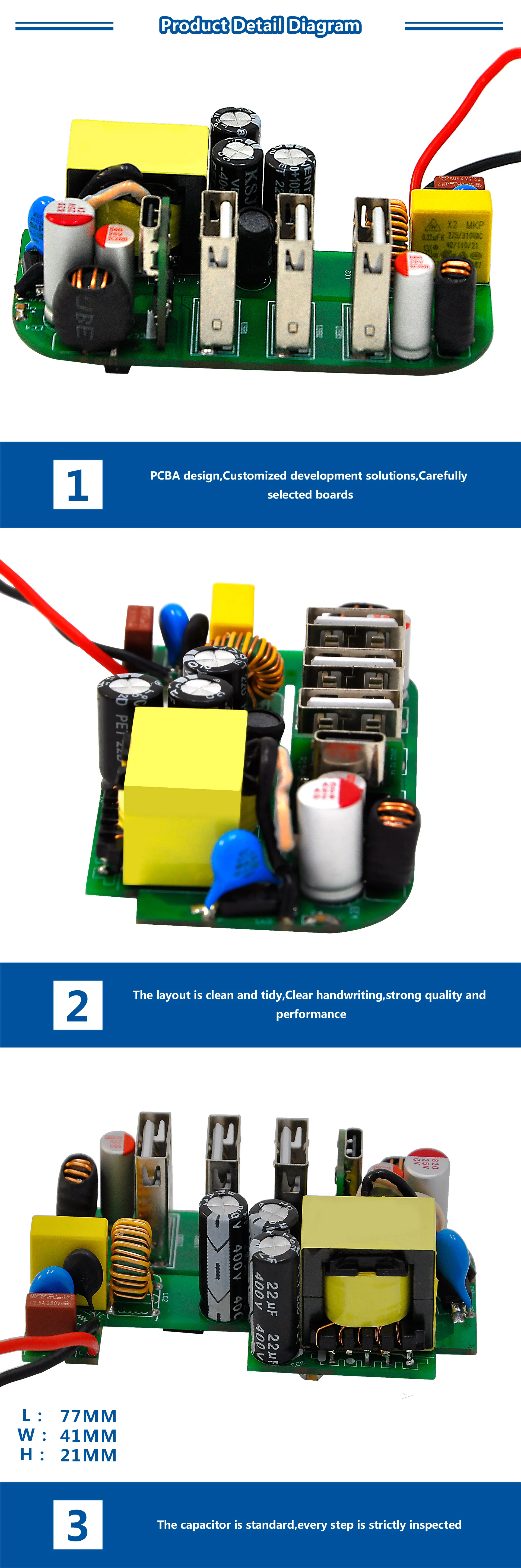 Charger Pcba 5v 3usb+ 1c Pd30w Port Charging Circuit Pcba Bare Board ...
