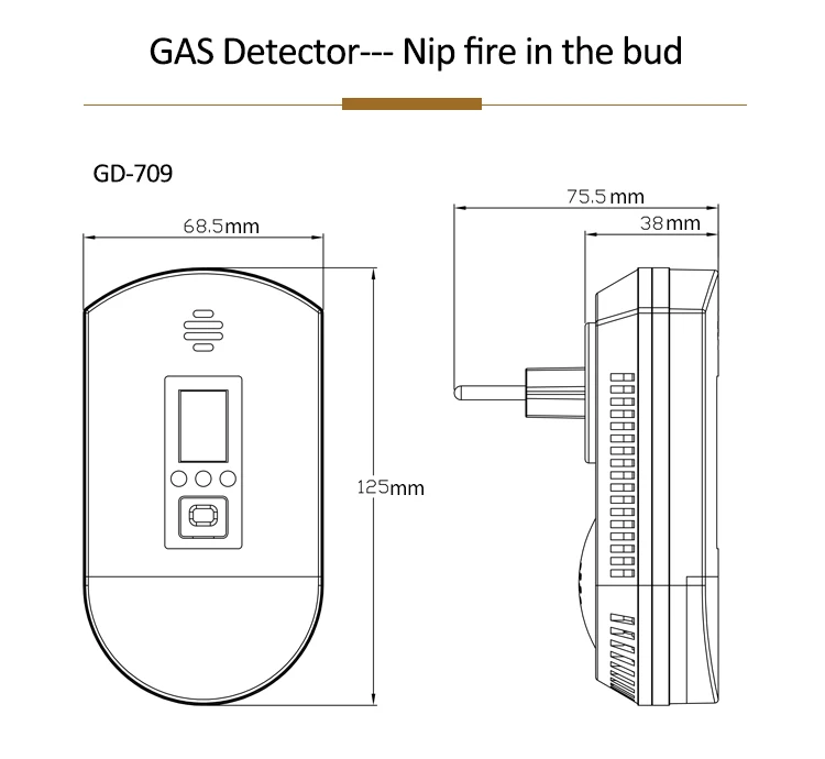 Ac Power Lpg Gas Leakage Detector With Plug Mouse And Insect Repellent ...
