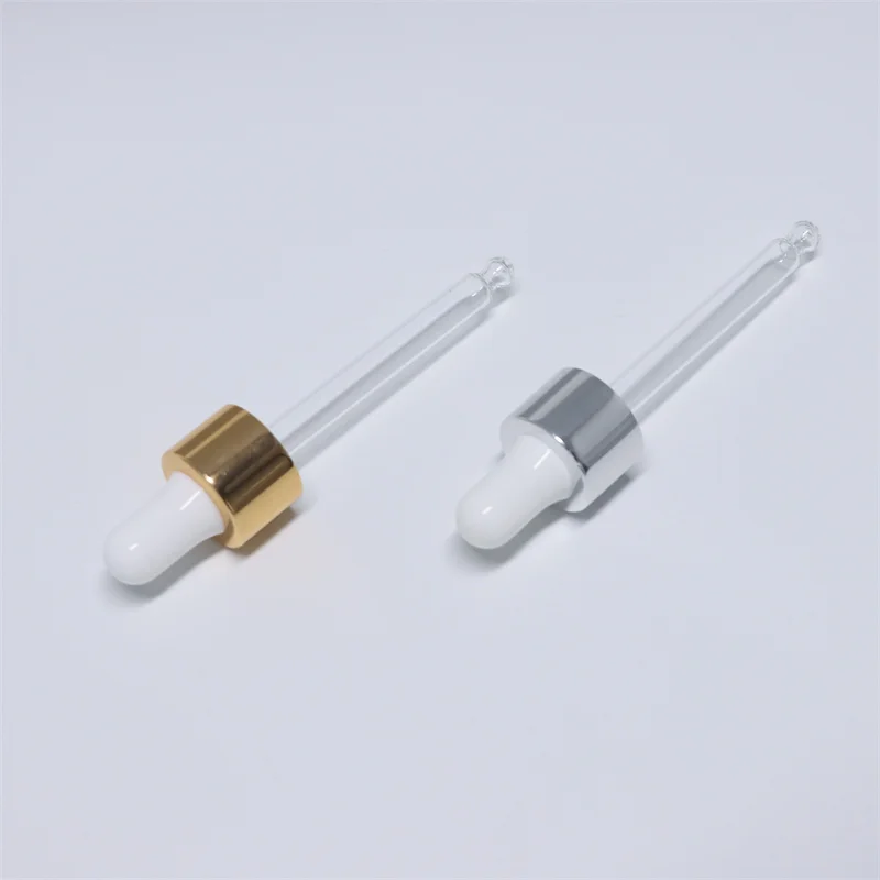 Gold/silver Oil Dropper Pipette Glass Essential Oil Dropper Cap ...