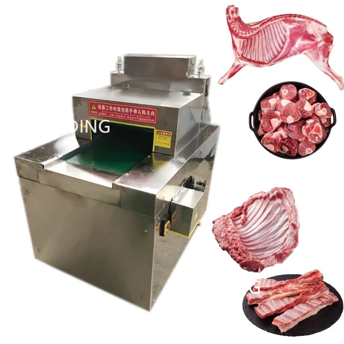 High Efficiency Frozen Meat Flaker Beef Pork Ribs Meat Cutter Machine ...