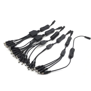 Dc Power Connector Wire Female Male Plug 5.5x2.1mm Jack Led Connector ...