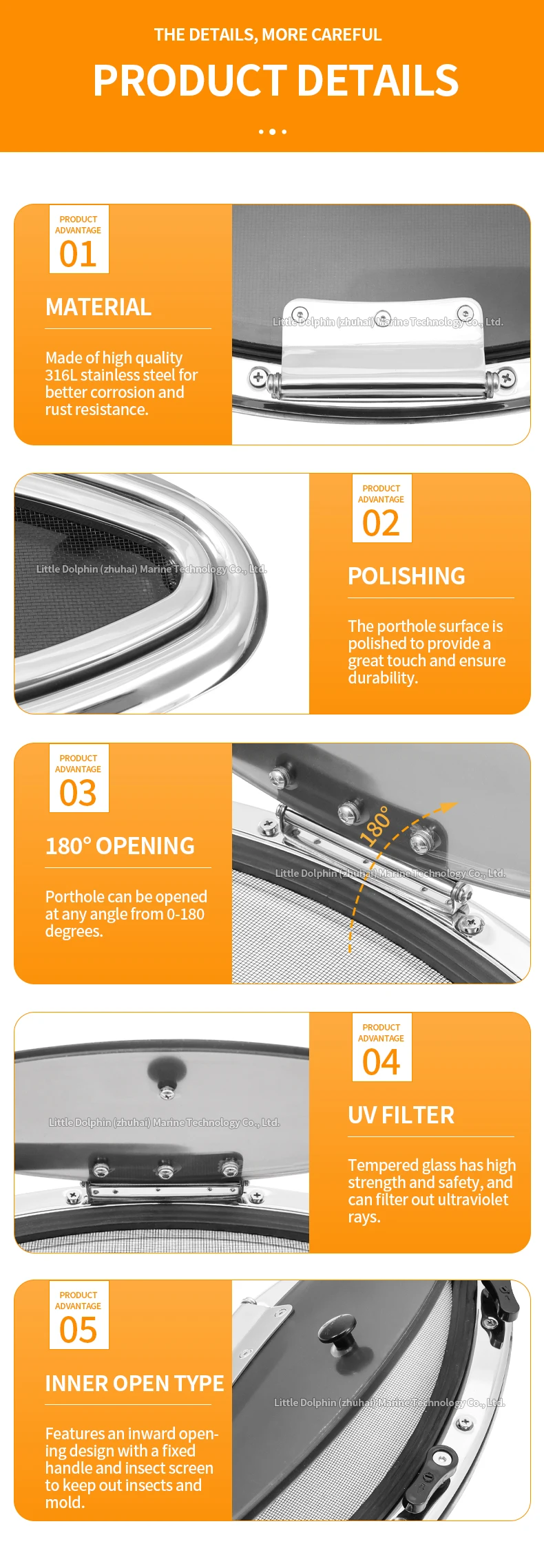 316 Stainless Steel Marine Hatch Porthole Window With Super-durable ...