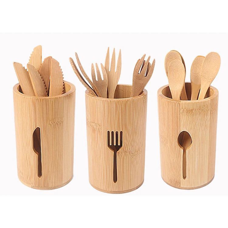 Utensil Holder Kitchen Bamboo Kitchen Utensil Holders Spoon Holder ...