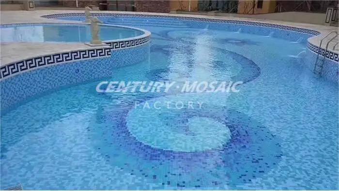 Centurymosaic Luxury Dolphin Pattern Swimming Pool Glass Mosaic Design ...