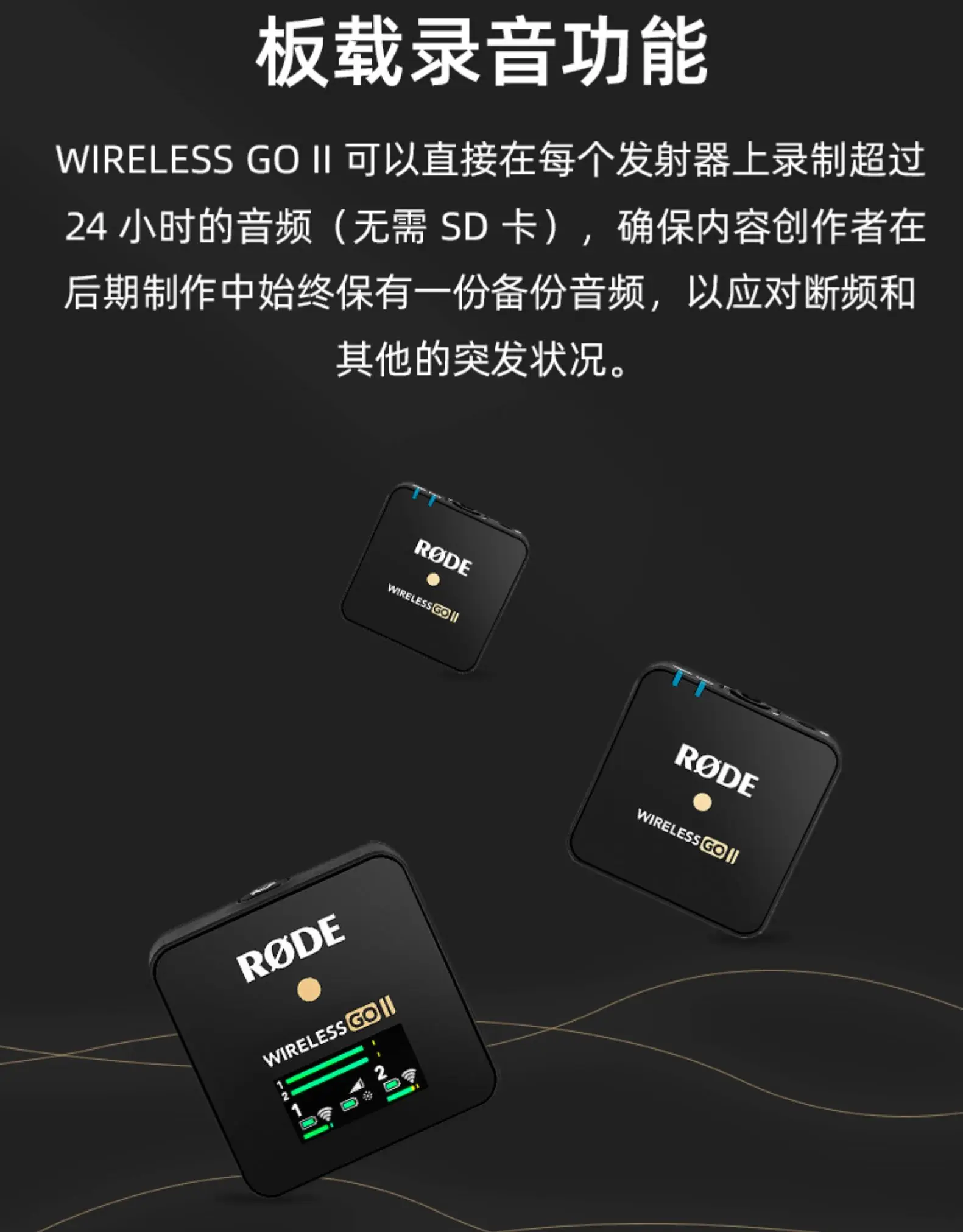 RODE Wireless Go2 II - Super-Mini Wireless Lavalier Mic