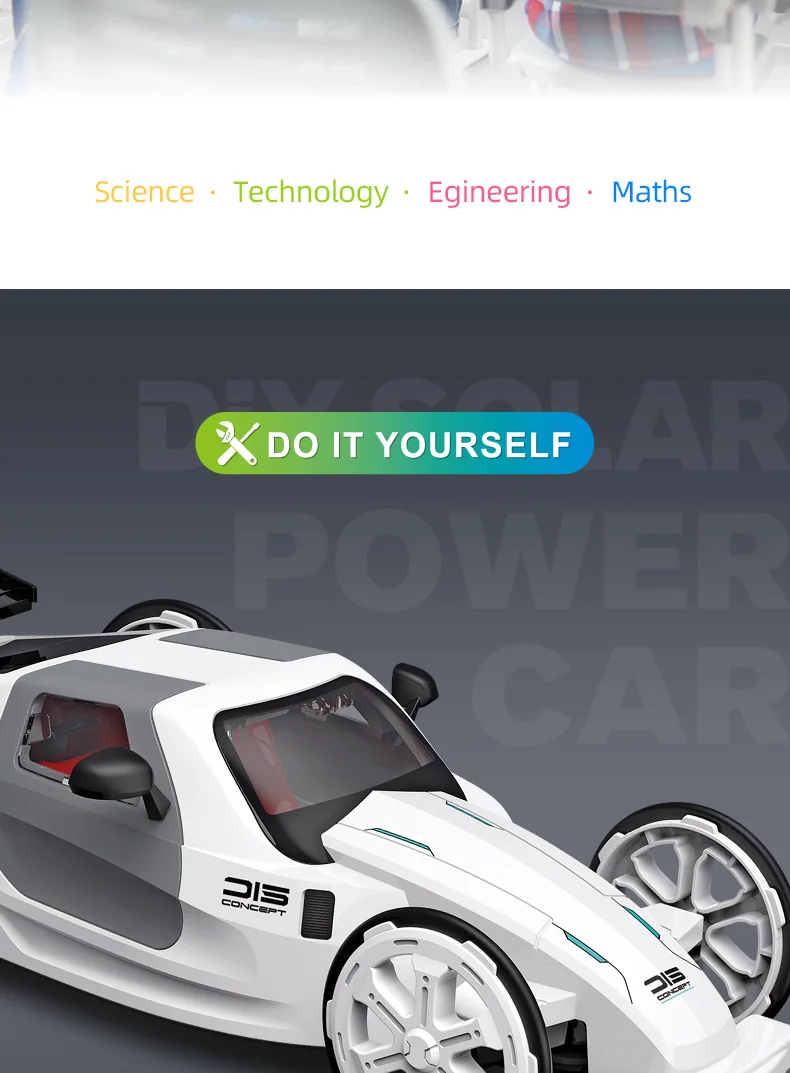 DIY Solar Car Science Experiment Kids Educational Technology Physics ...