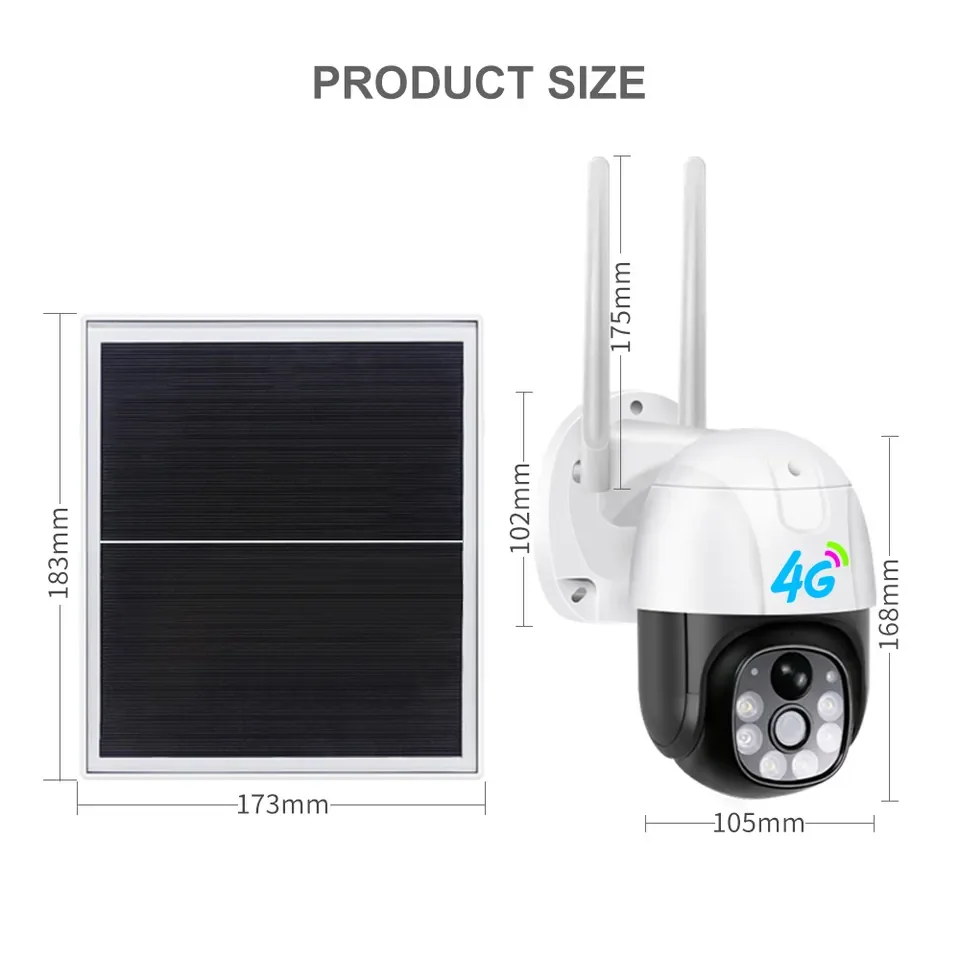 Cctv Camera Dual Lens Wireless Outdoor Security Camera Solar Wifi 4g ...