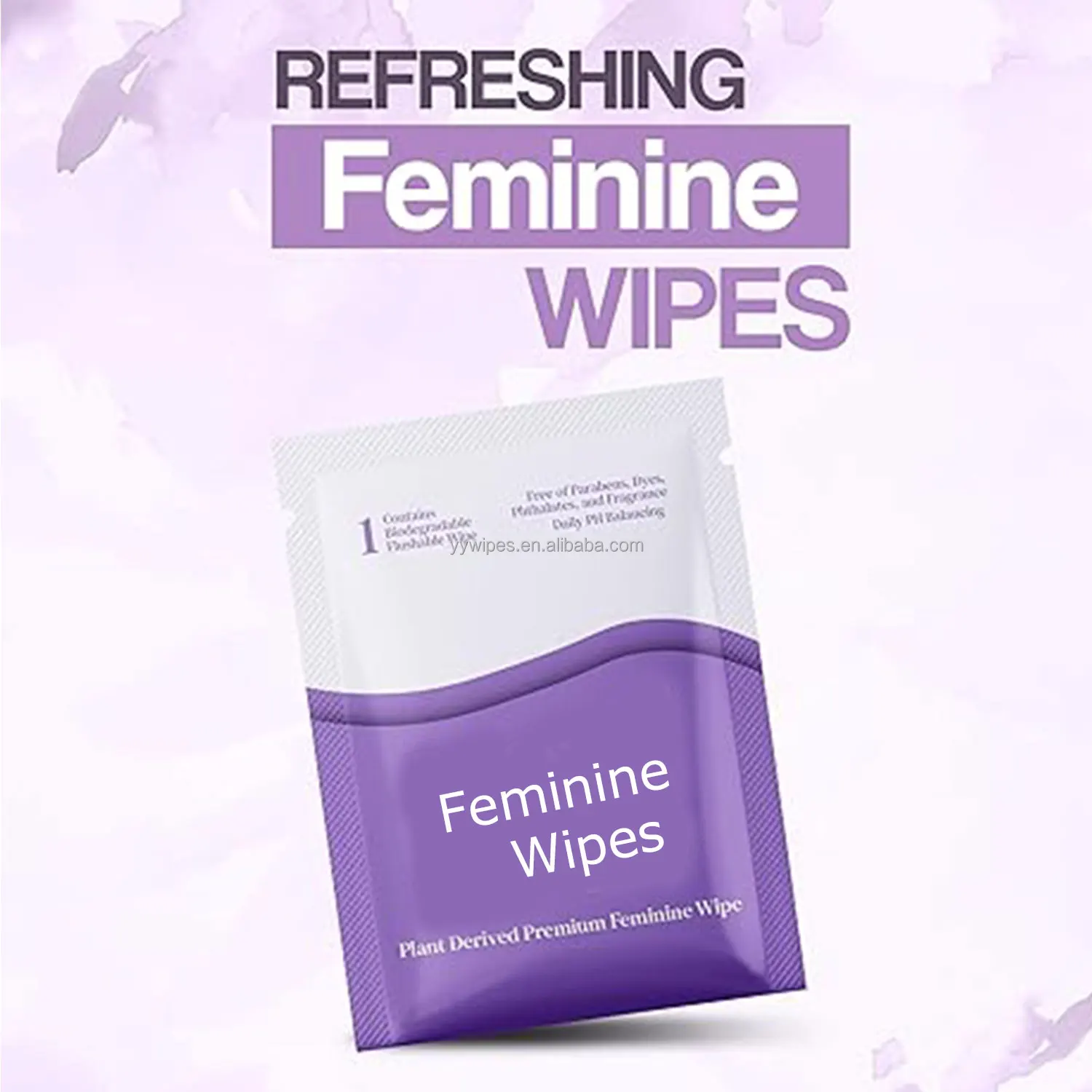Feminine Flushable Wipes - Ph Balanced Travel Size Remover