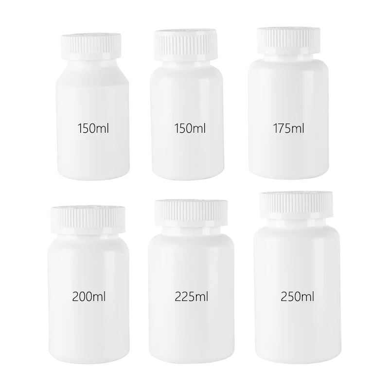 175cc Hdpe Plastic White Wide Mouth Packer Pharmaceutical Pill Vitamin ...