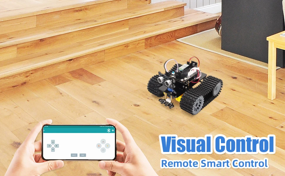 Factory Diy Smart Robot Car Starter Kit C/c++programming Tank Robotic ...