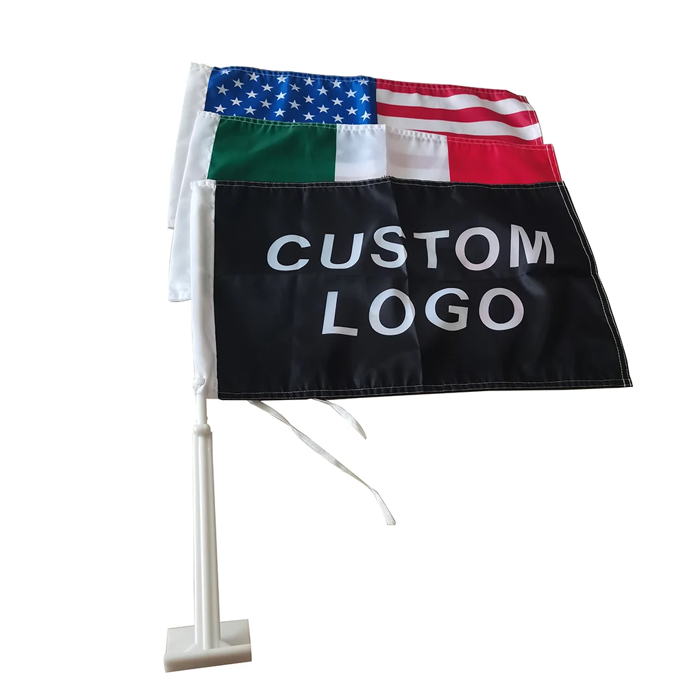 Custom Team Blank Black Red American Hanging Country Car Window Flag ...