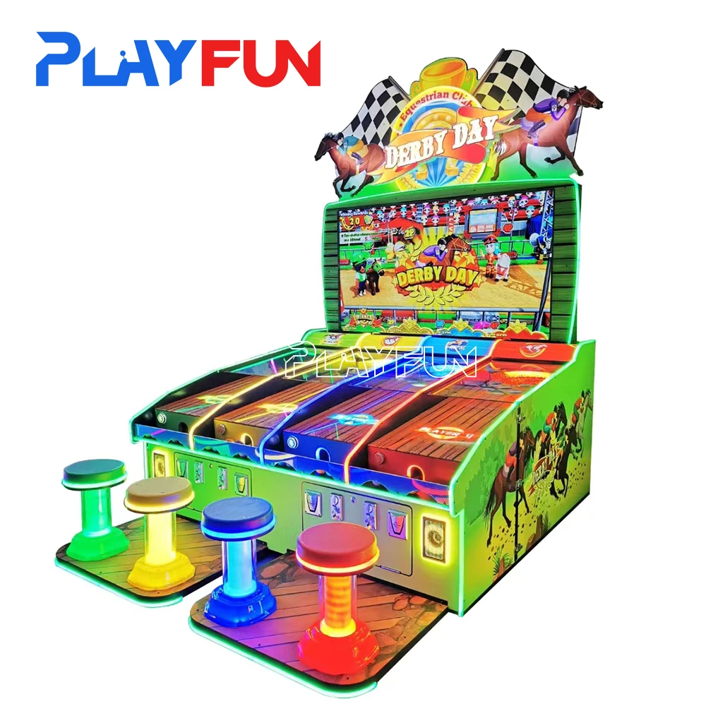 Playfun Coin Operated Derby Day Horse Racing Carnival Game 4 Player ...