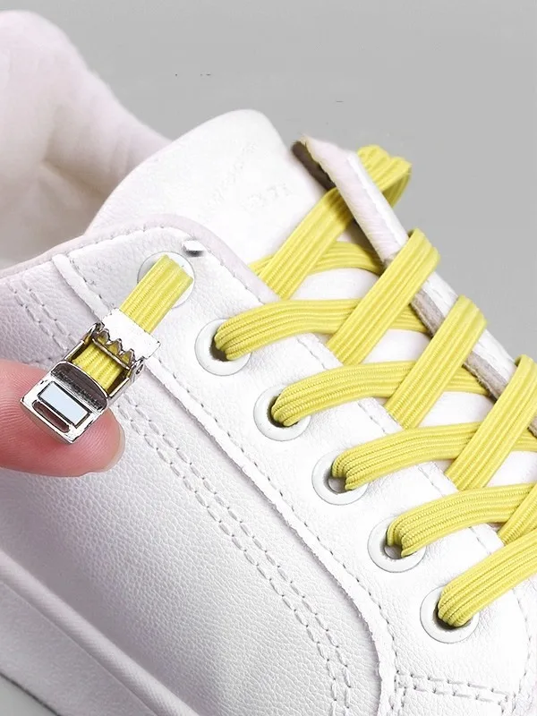 2024 New Upgrade No Tie Shoe Laces Elastic Sneakers Shoelace Rainbow ...