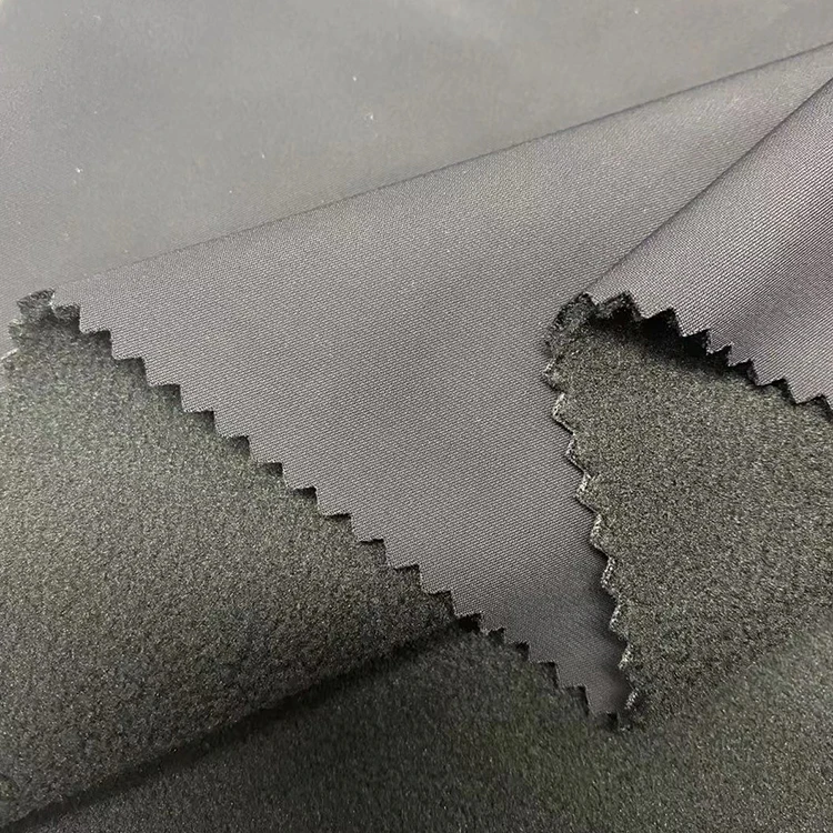 92 Nylon Covering Yarn 8 Spandex Bonded Polar Fleece Fabric For ...