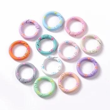 Yn Cat Paw Metal Spring Gate O Ring Openable Round Carabiner Keychain ...