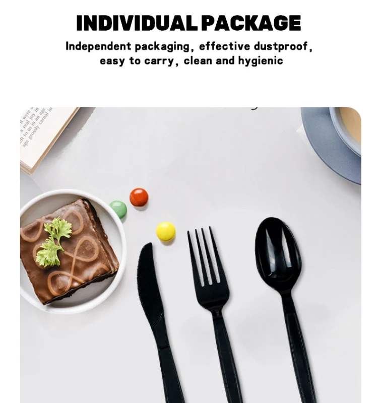 Environmentally Friendly Tableware Set Of 4 In 1 Cutlery Pack,Plastic ...