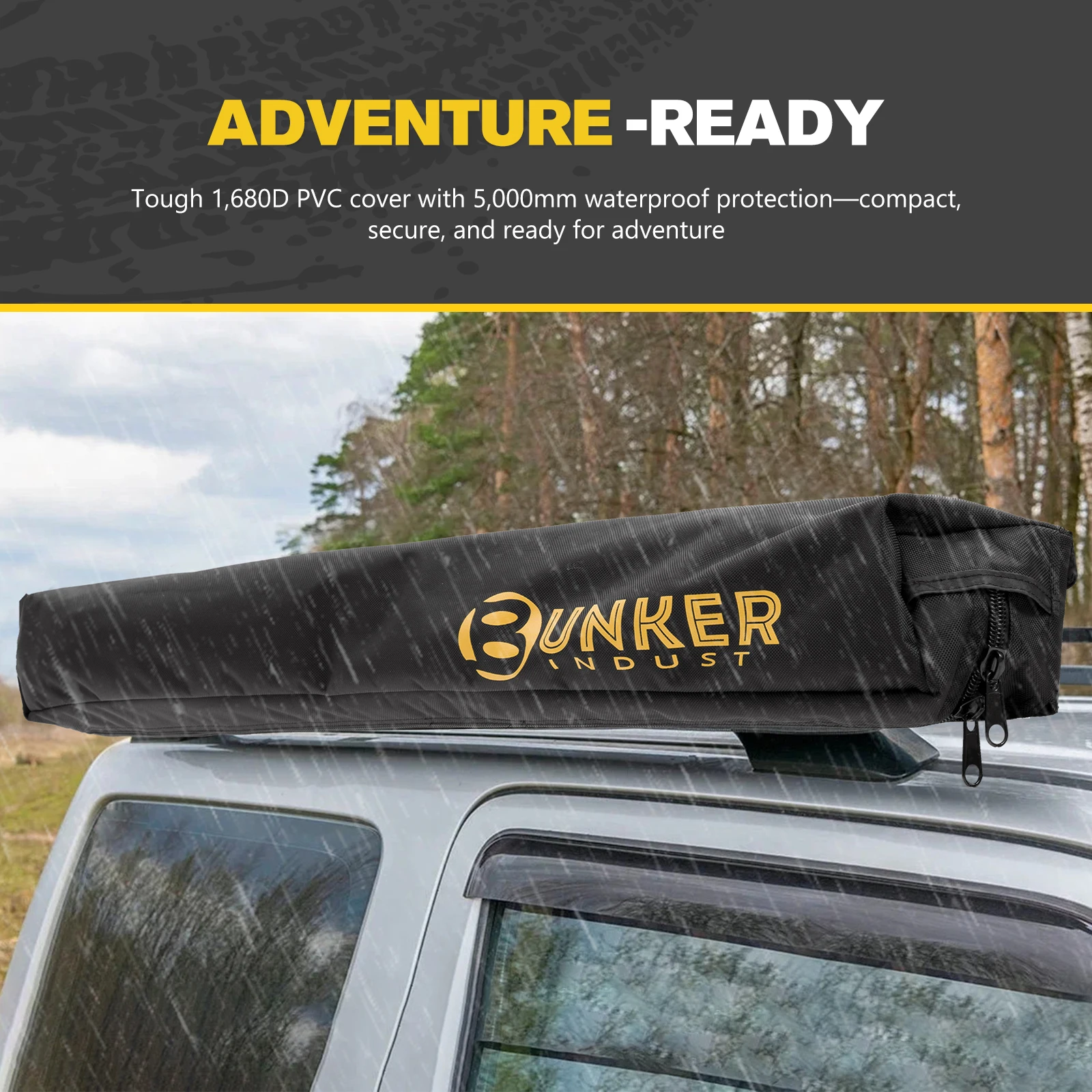 BUNKER INDUST Adjustable Height Vehicle Mount Camping Tent