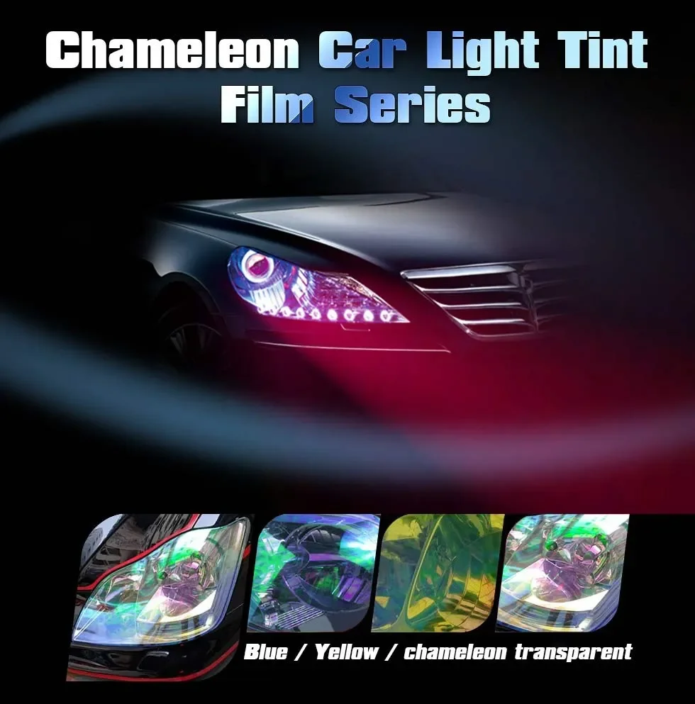 New Color Car Color-Changing Film 1PC Car Styling Chameleon Headlight ...