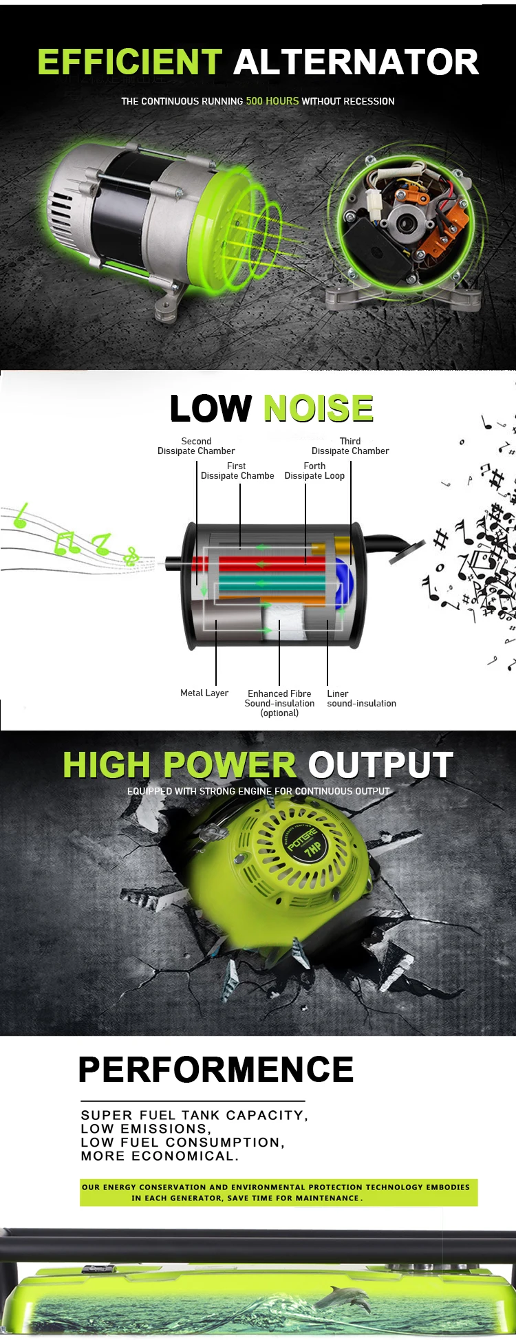 Potere 6kw 6.5kw 220v 15 /s 25l Generator Prices Electricity Generation ...