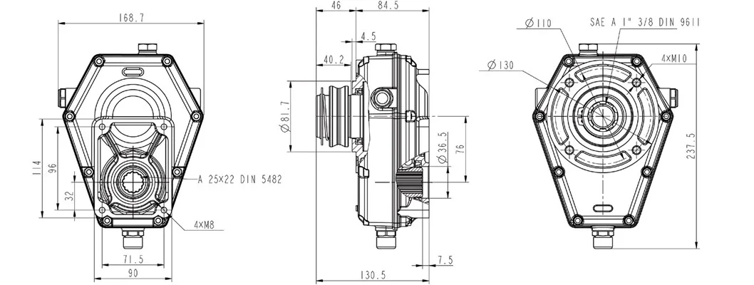 Agricultural 540rpm PTO Gearbox for Efficient Machinery