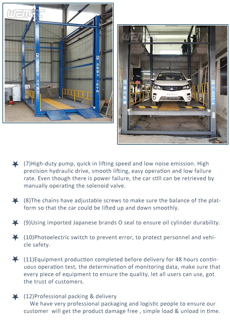 Customizable Electric 4 Post Vehicle Lift Car Elevator Hydraulic Garage ...