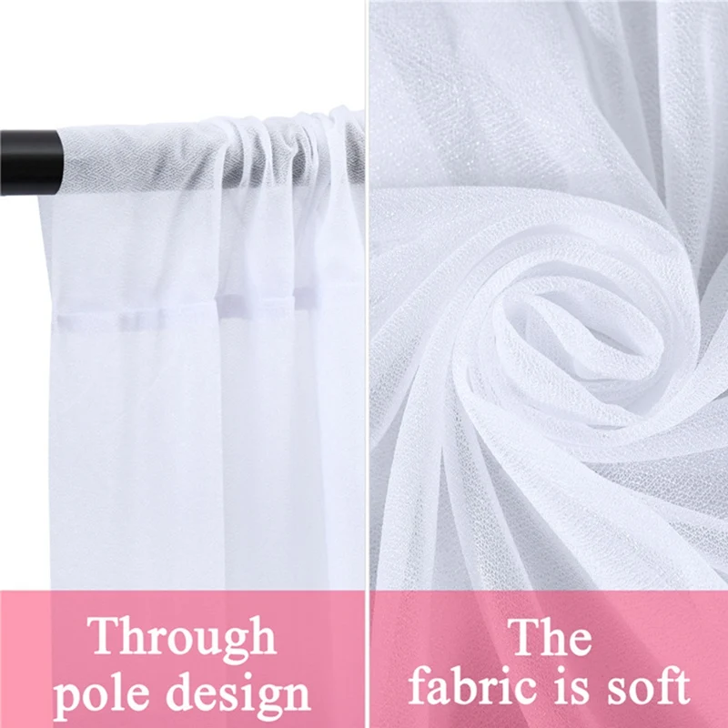 Chiffon Wedding Arch Draping Fabric Wedding Arch Drapes Sheer Backdrop ...