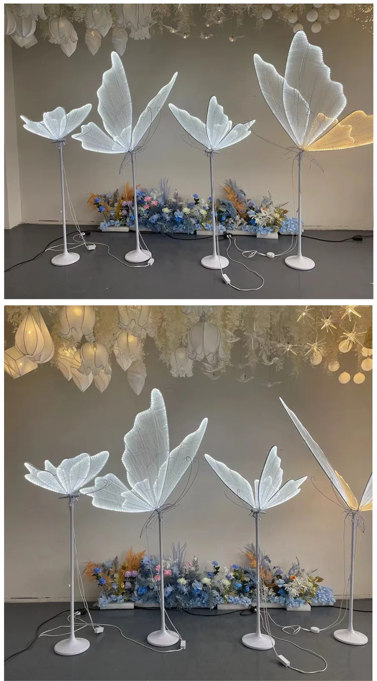 Wholesale Factory Butterfly Large White Warm White LED Light