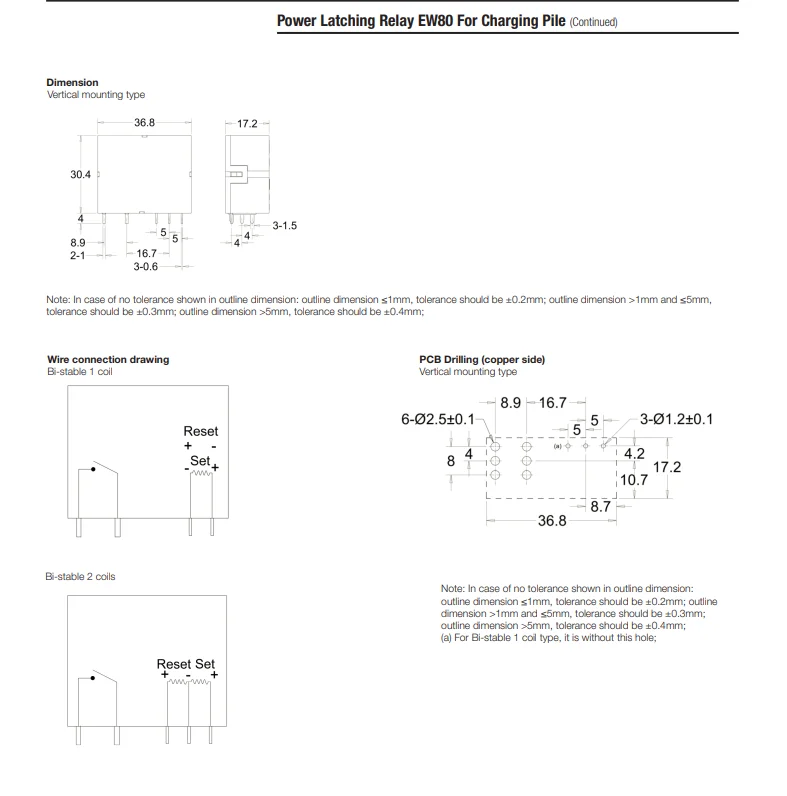 Te Relay Standard Bistable 1 Coil 1500 Mw Power Rating Dc 96 Resistance ...