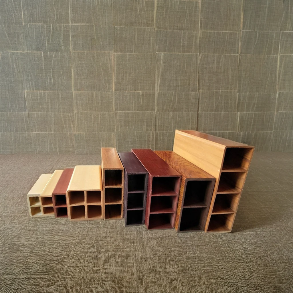 Composite WPC Timber Tube PVC Hollow Square Wall Panel for Interior ...