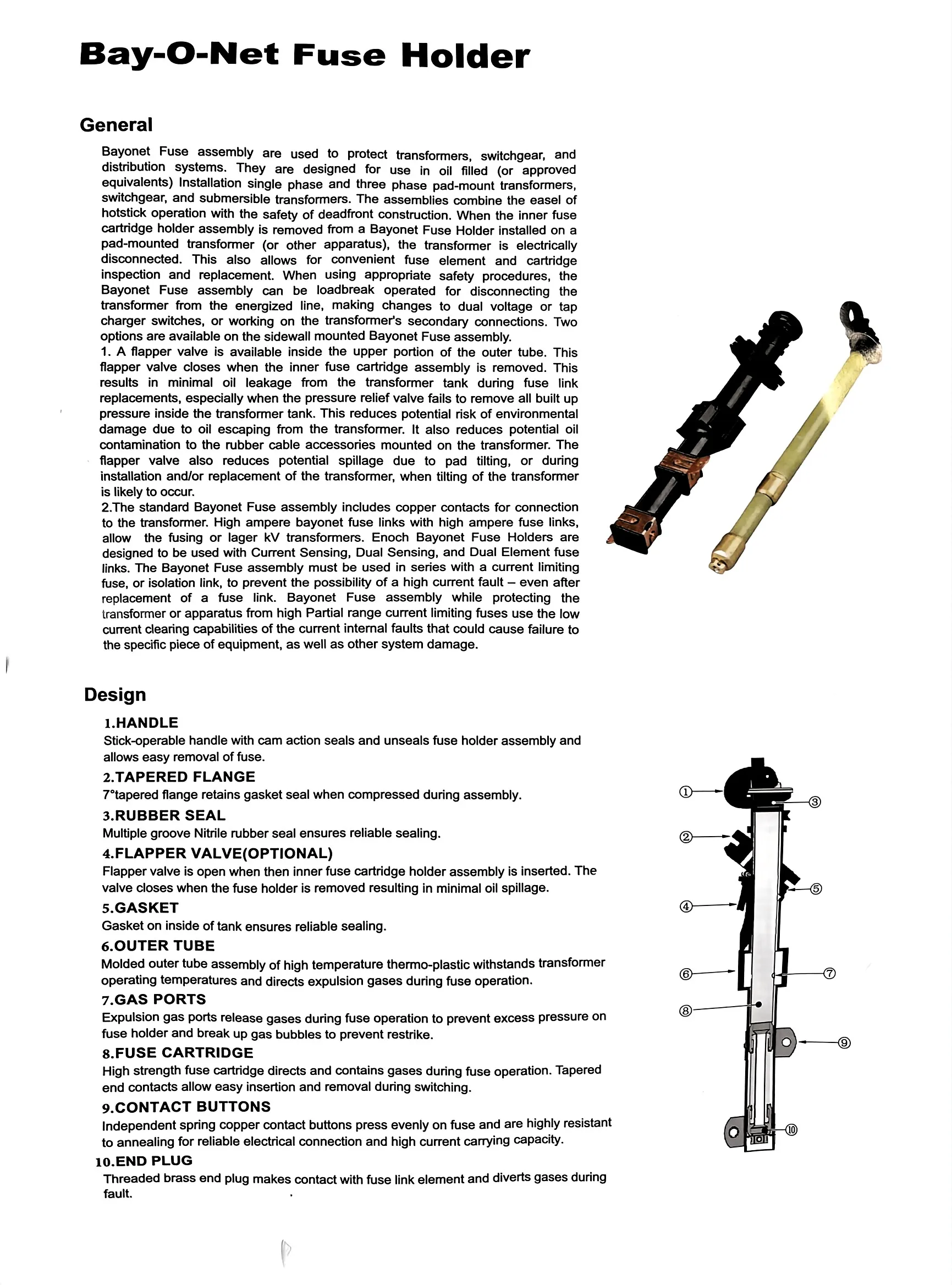 Bayonet Fuse with Bracket for Transformer - High Voltage