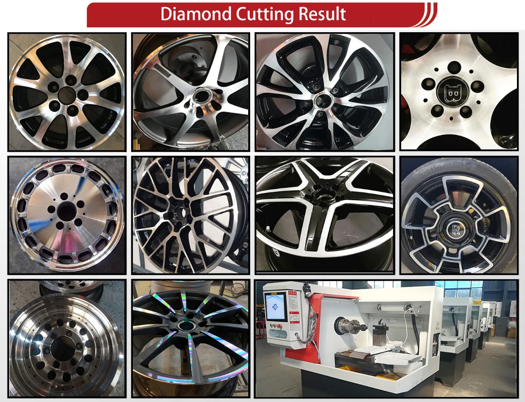 High-accuracy Car Lathe Rim Aluminium Diamond Cutting Machine