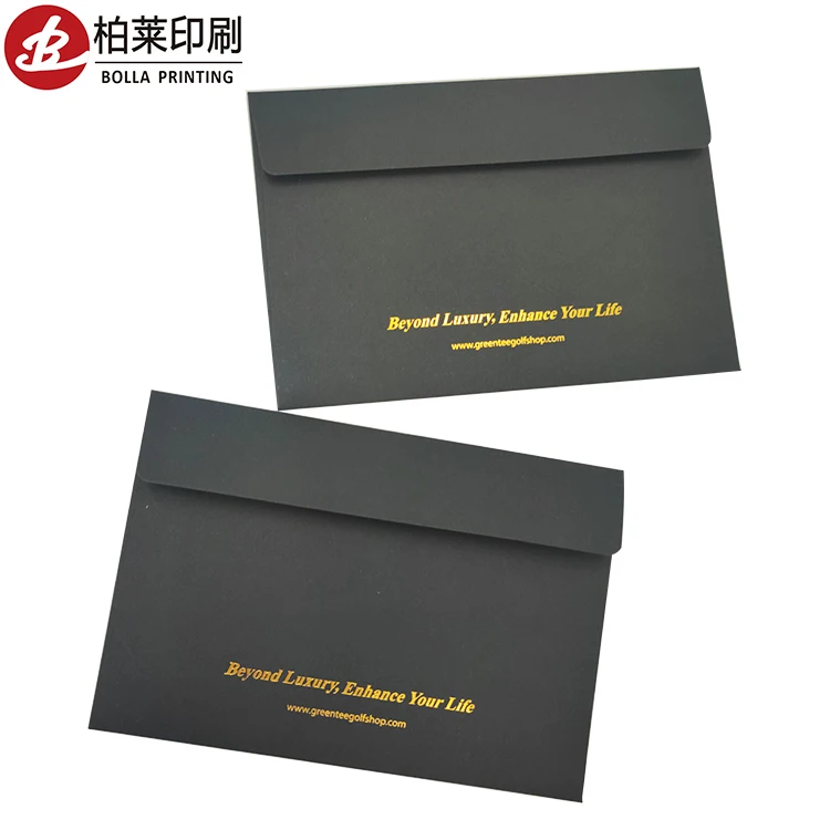 Custom Packaging - Luxury Envelopes with Gold Foil Stamping