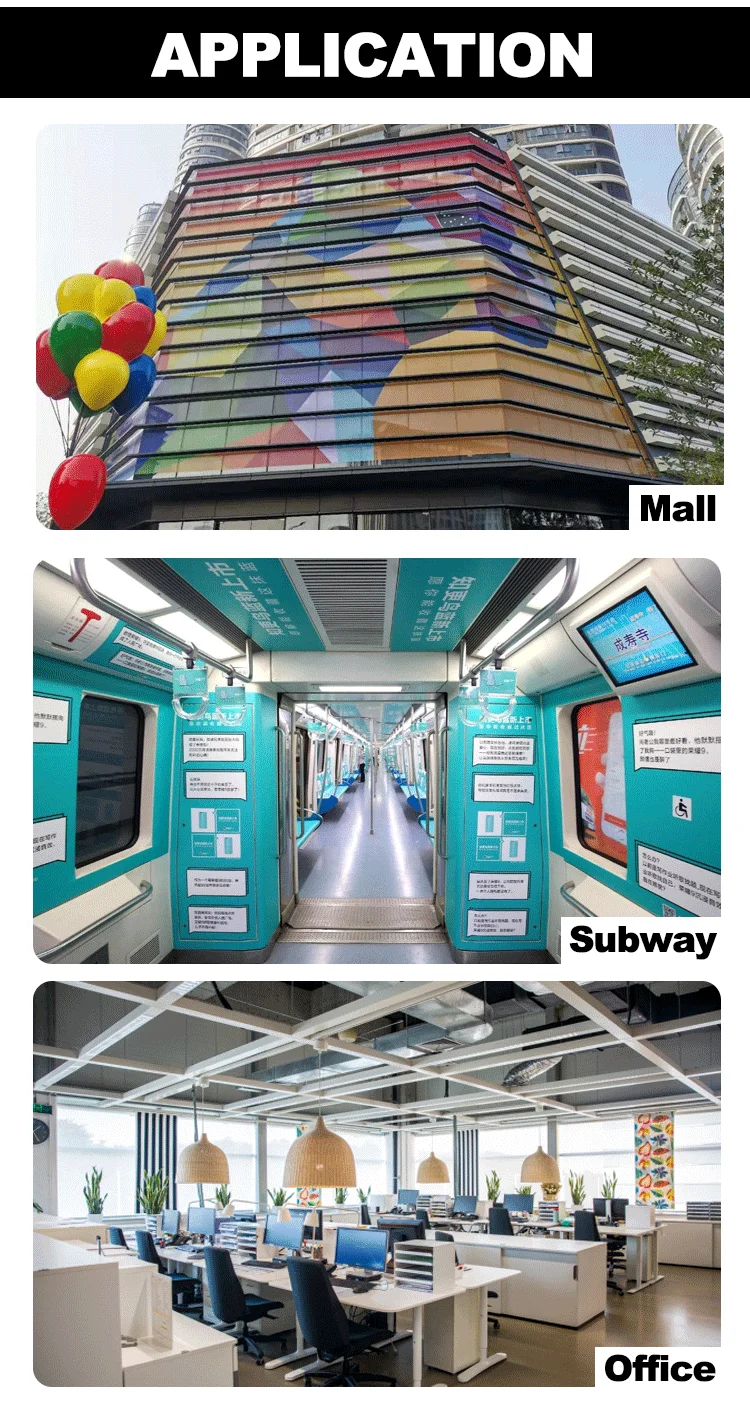 Custom Any Size One Way Vision Digital Printing Window Sticker For ...