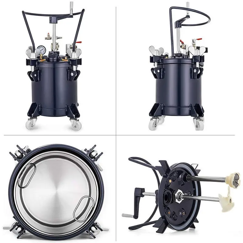 10 Liter Pressure Pot Paint Tank With Regulator Pressure Gauge - Buy ...