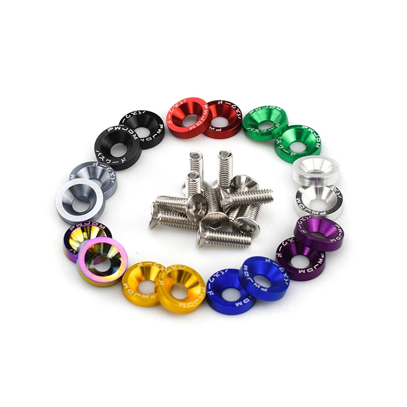 OEM Colorfully Anodized Fender Washer Kit - M6 & Others