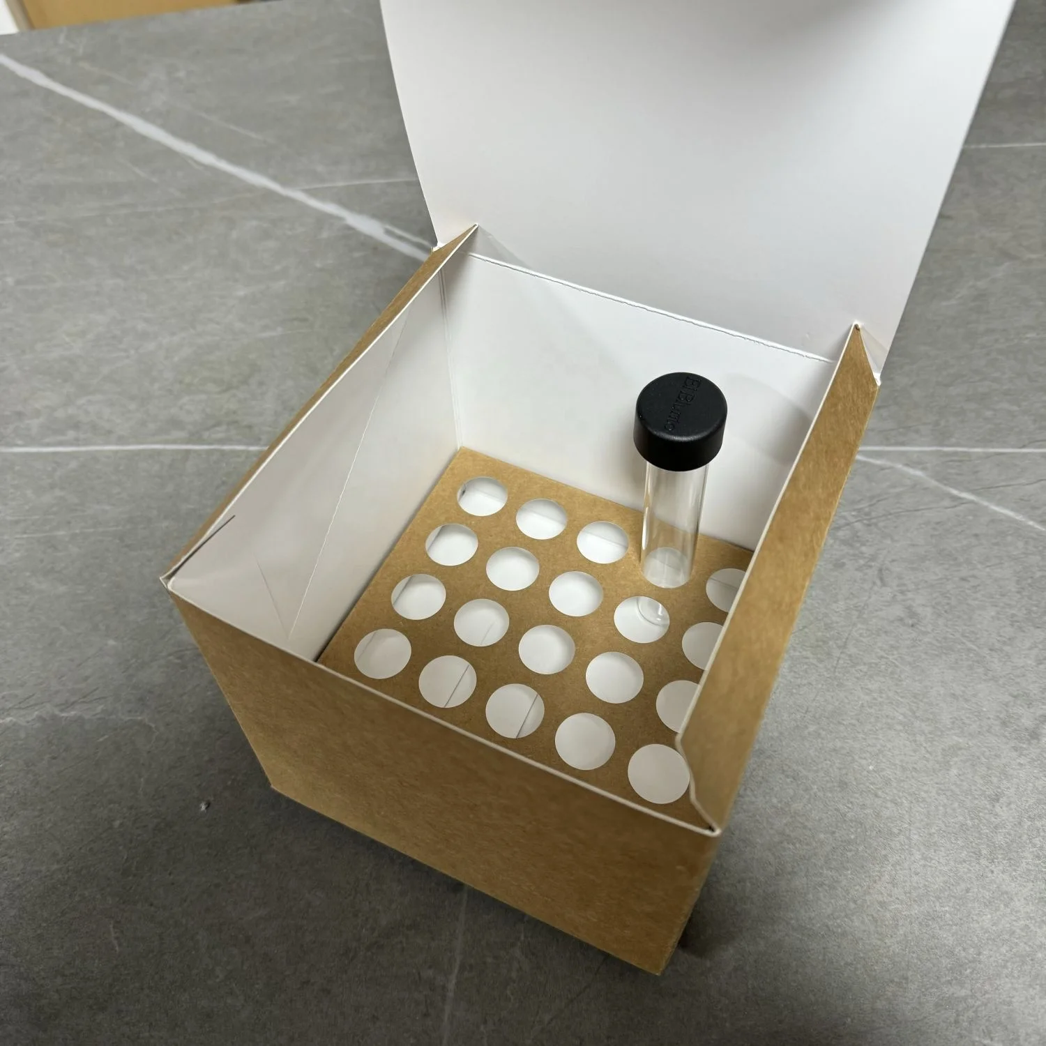 Custompackaging Display Box With Paper Holes Insert For Pre Tubes ...