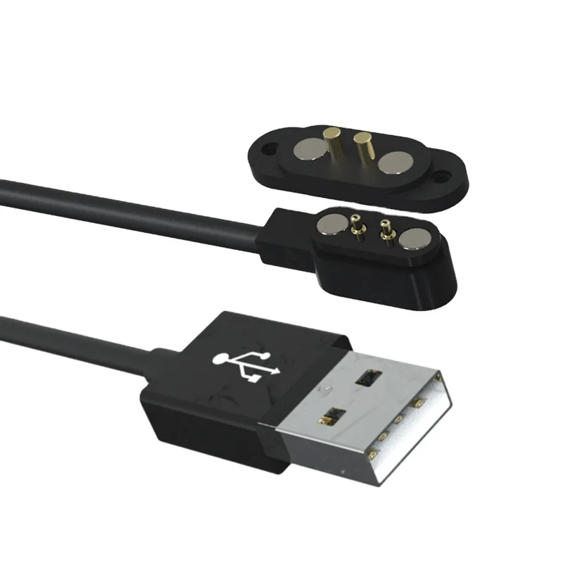 2 Pin 2.84 Mm Male And Female Pogo Pin Magnetic Power Usb Cable ...