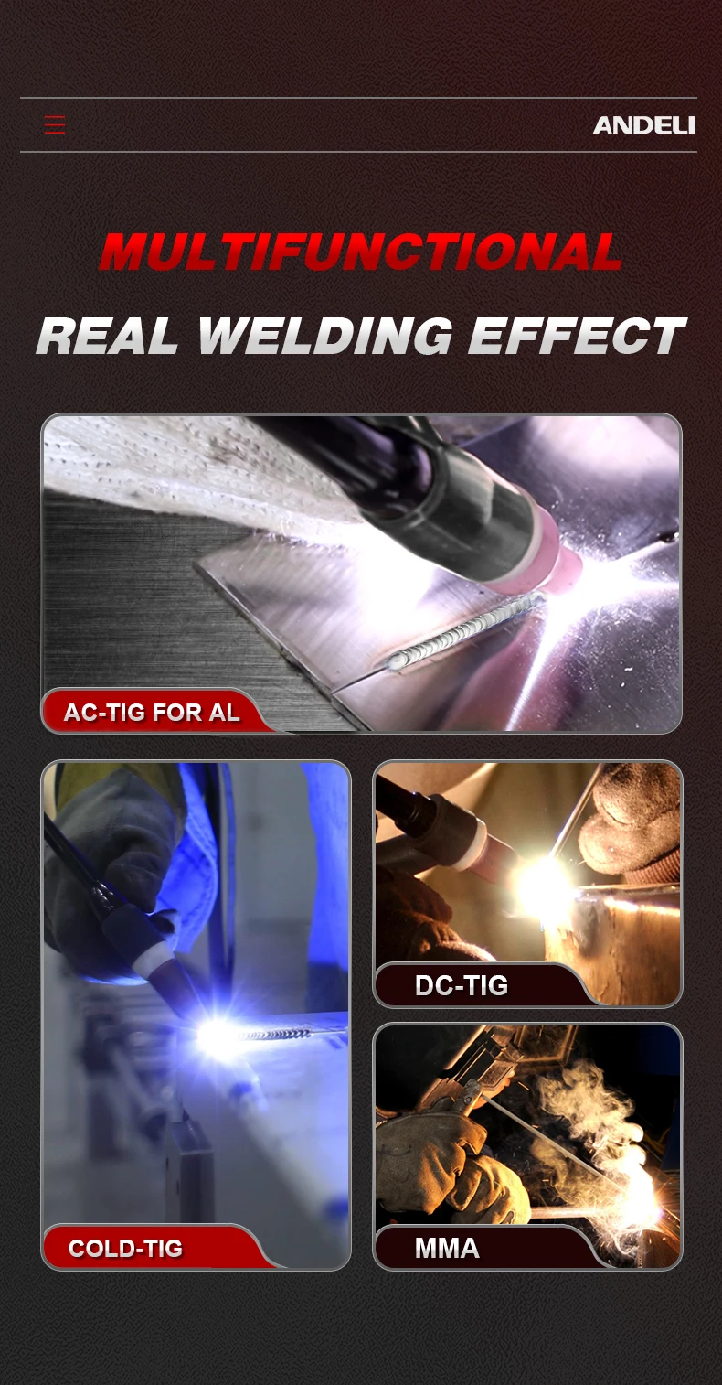 ANDELI LCD Smart TIG-250 Pro 6 in 1 - Versatile Welding Machine