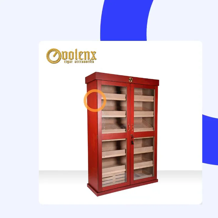 Large Capacity Double Door Storage 4000 Cigar Mahogany Wood Trays Cigar ...