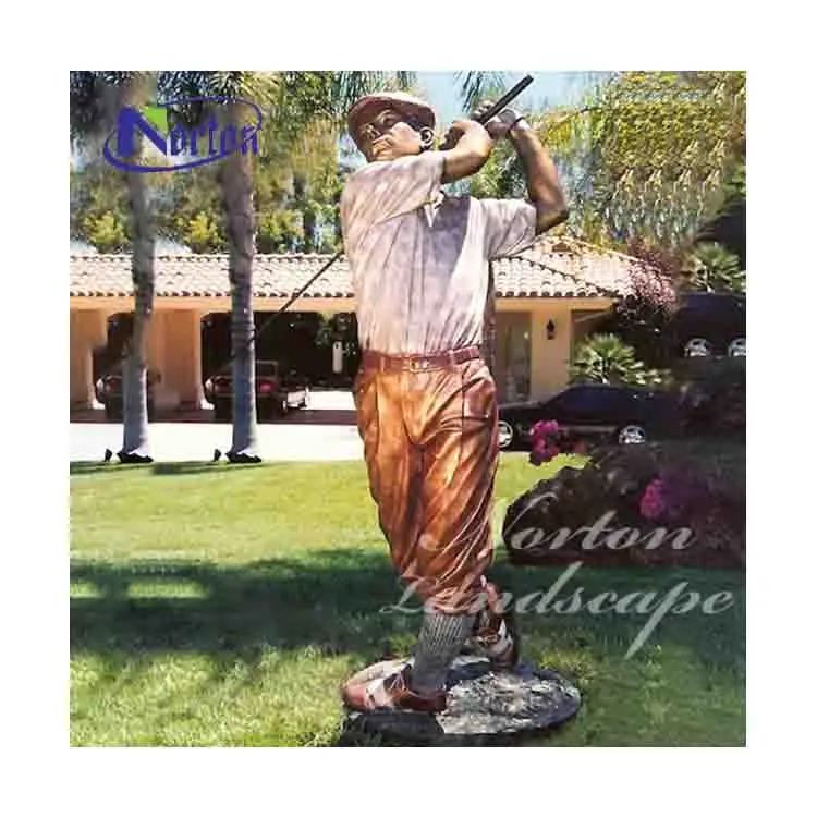 Outdoor Garden Decoration Metal Figure Golf Statue Bronze Brass Bronze ...
