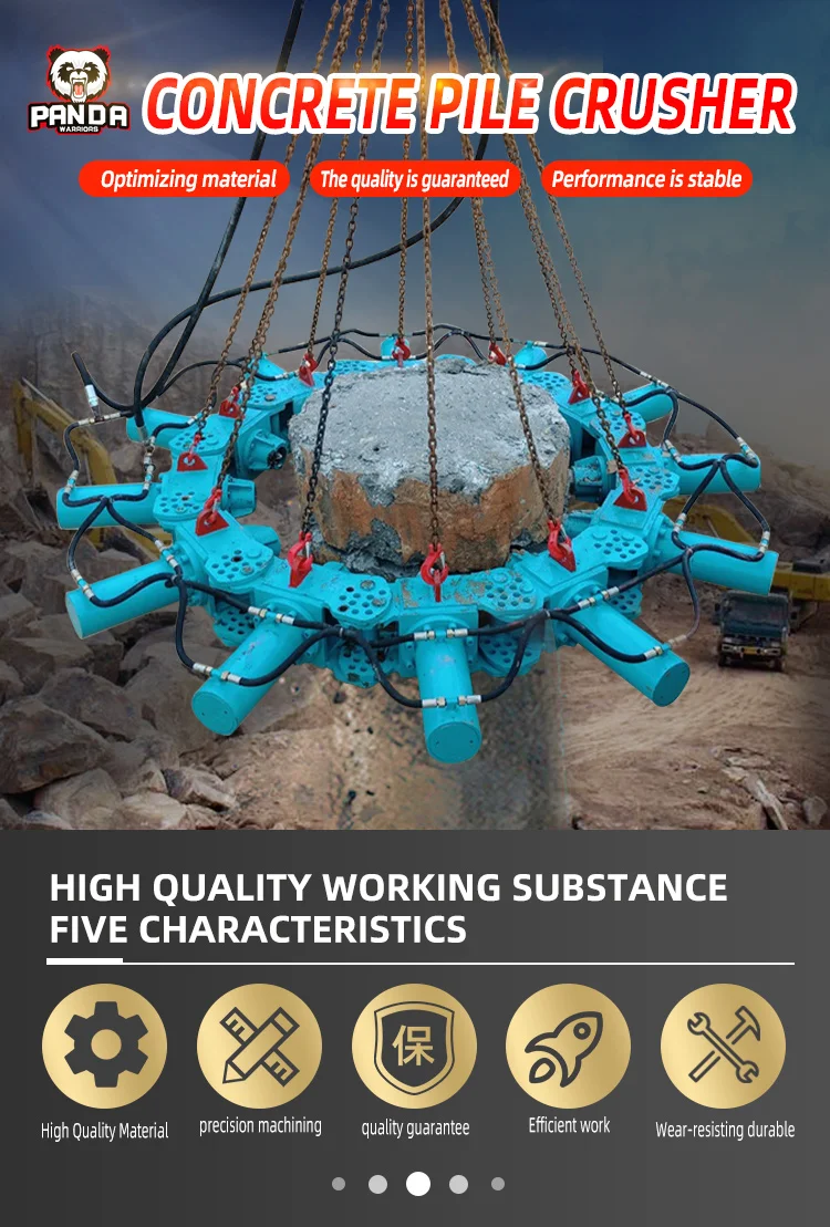 Hydraulic Pile Croppers With Defined Angles Of Deflection And Points Of ...