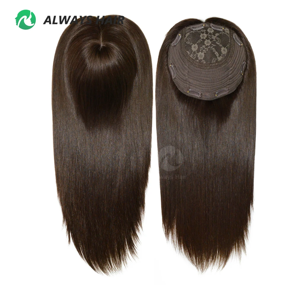 16" Jewish Hair Toppers Mongolian Cuticle Remy Hair Female Hair Topper ...