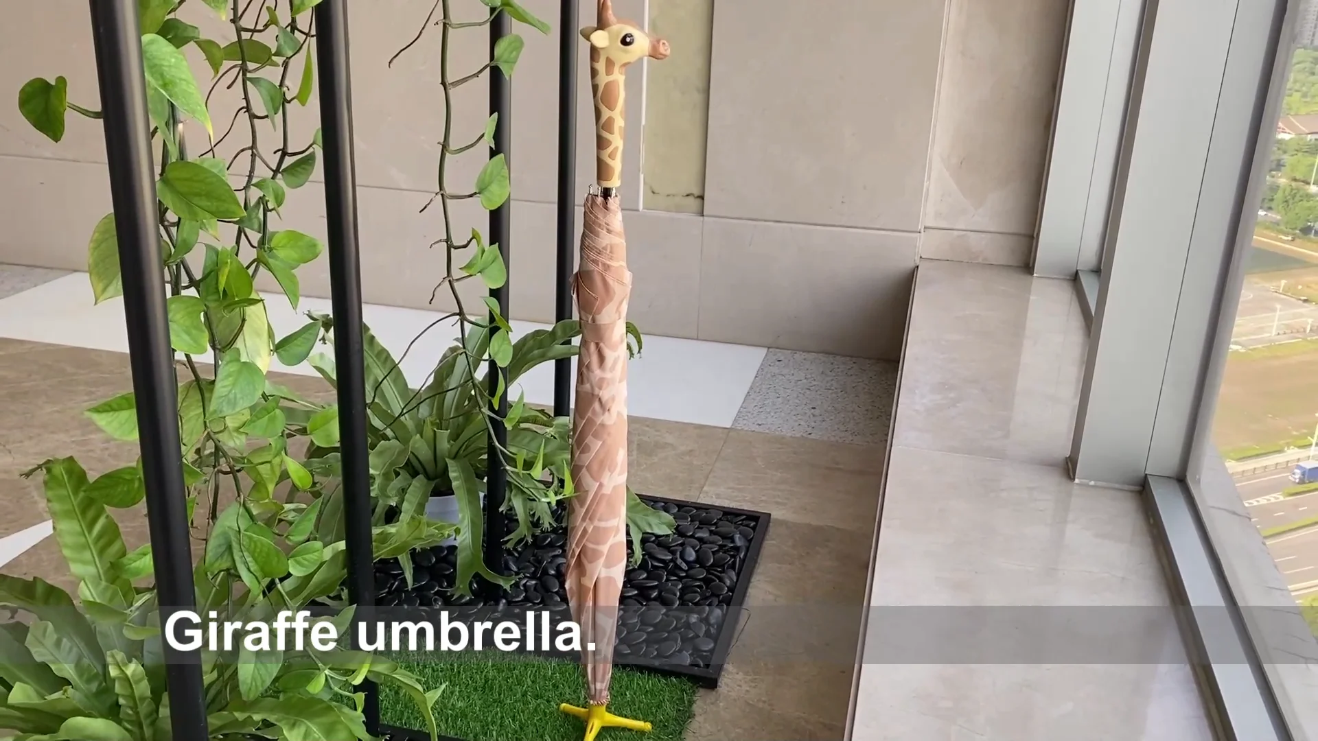 Tp392 Giraffe Head Straight Stand Umbrella Promotional Unique Gifts ...