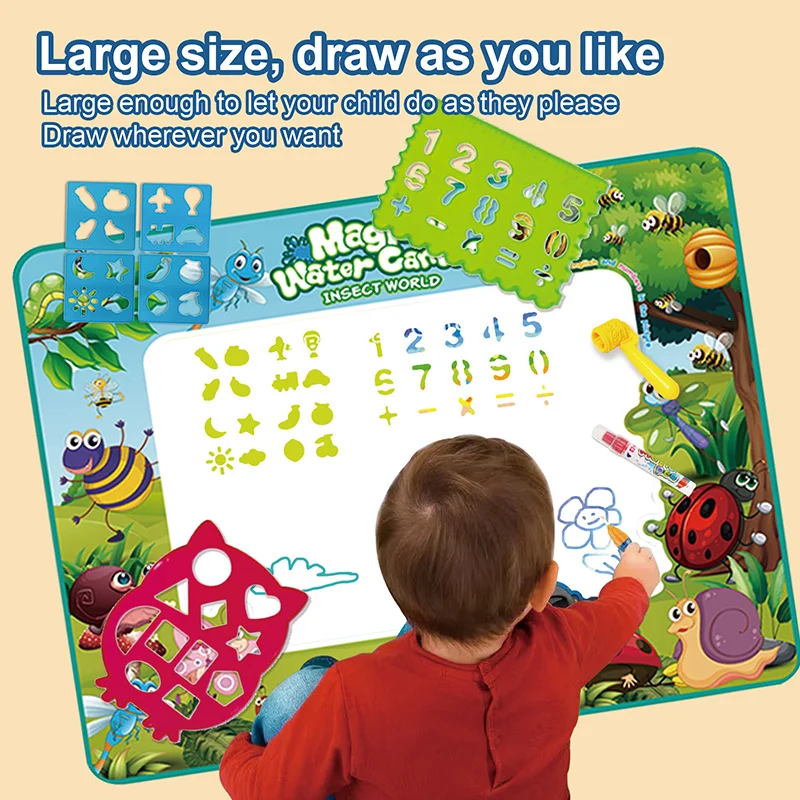 Kids Doodle Mats Coloring Writing Board Toddler Animal Educational ...